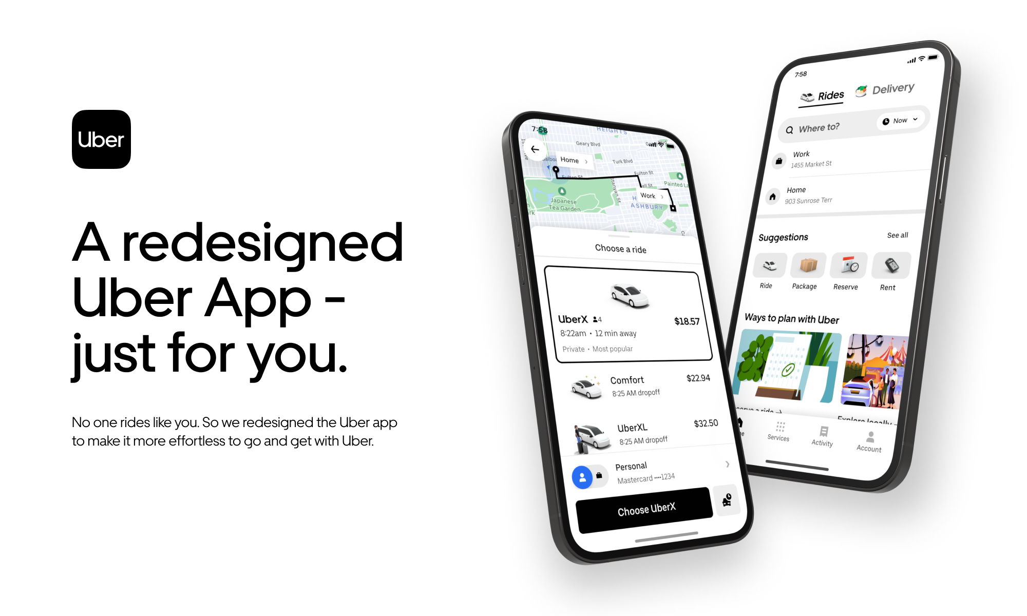 The re-designed Uber App by Charlie Waite on Dribbble