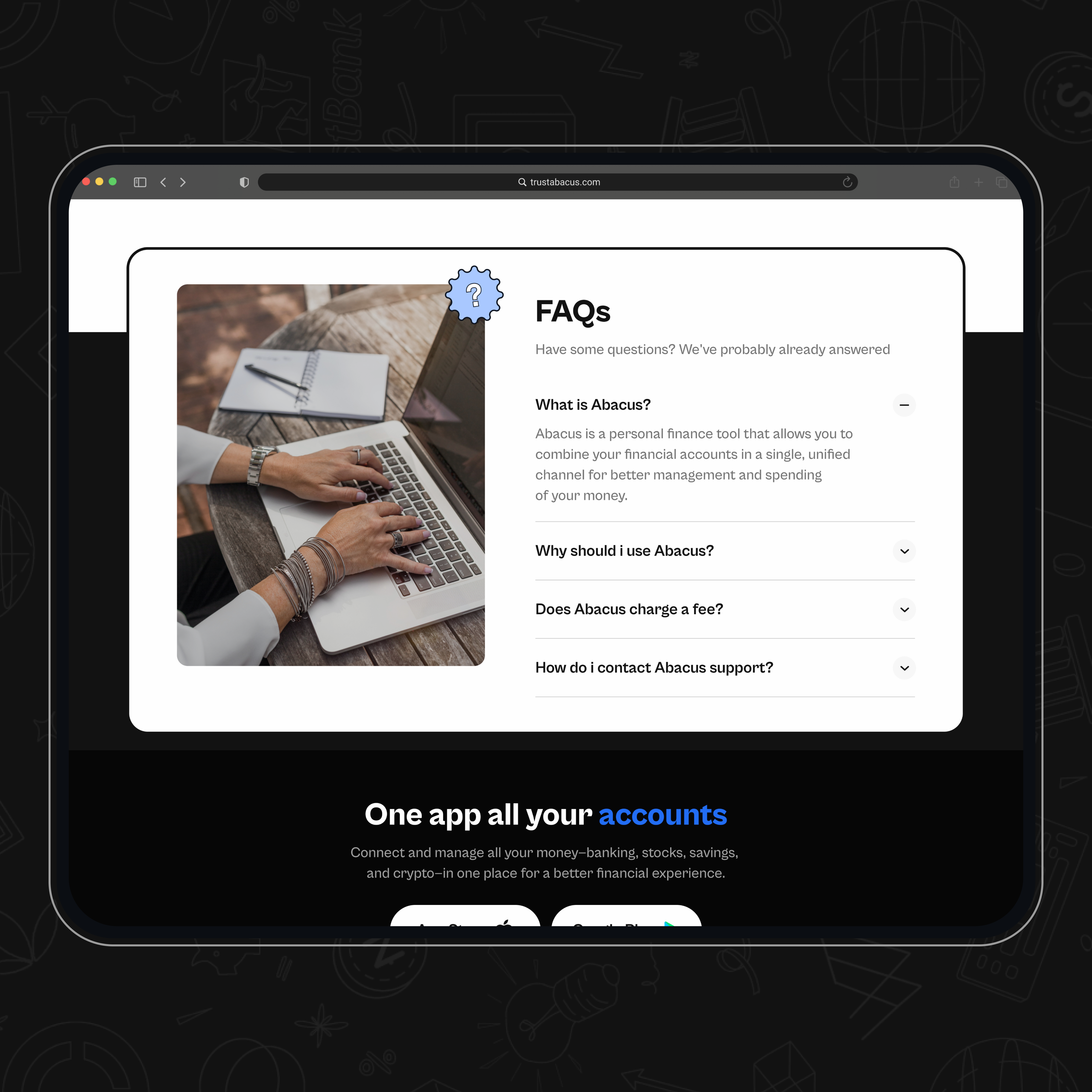 Abacus landing page design (Desktop) by Ademola Adeniyi on Dribbble