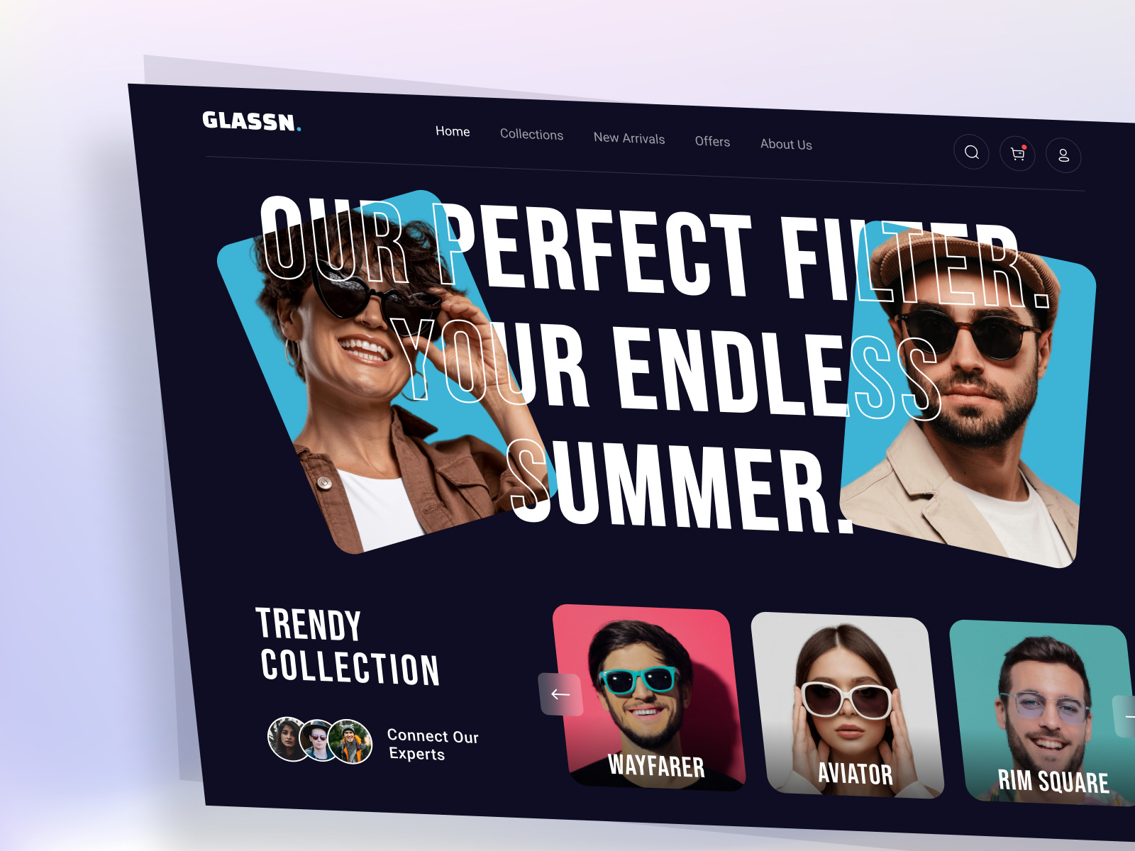 Sunglasses Shop Website Design by MQoS UI/UX for MultiQoS on Dribbble