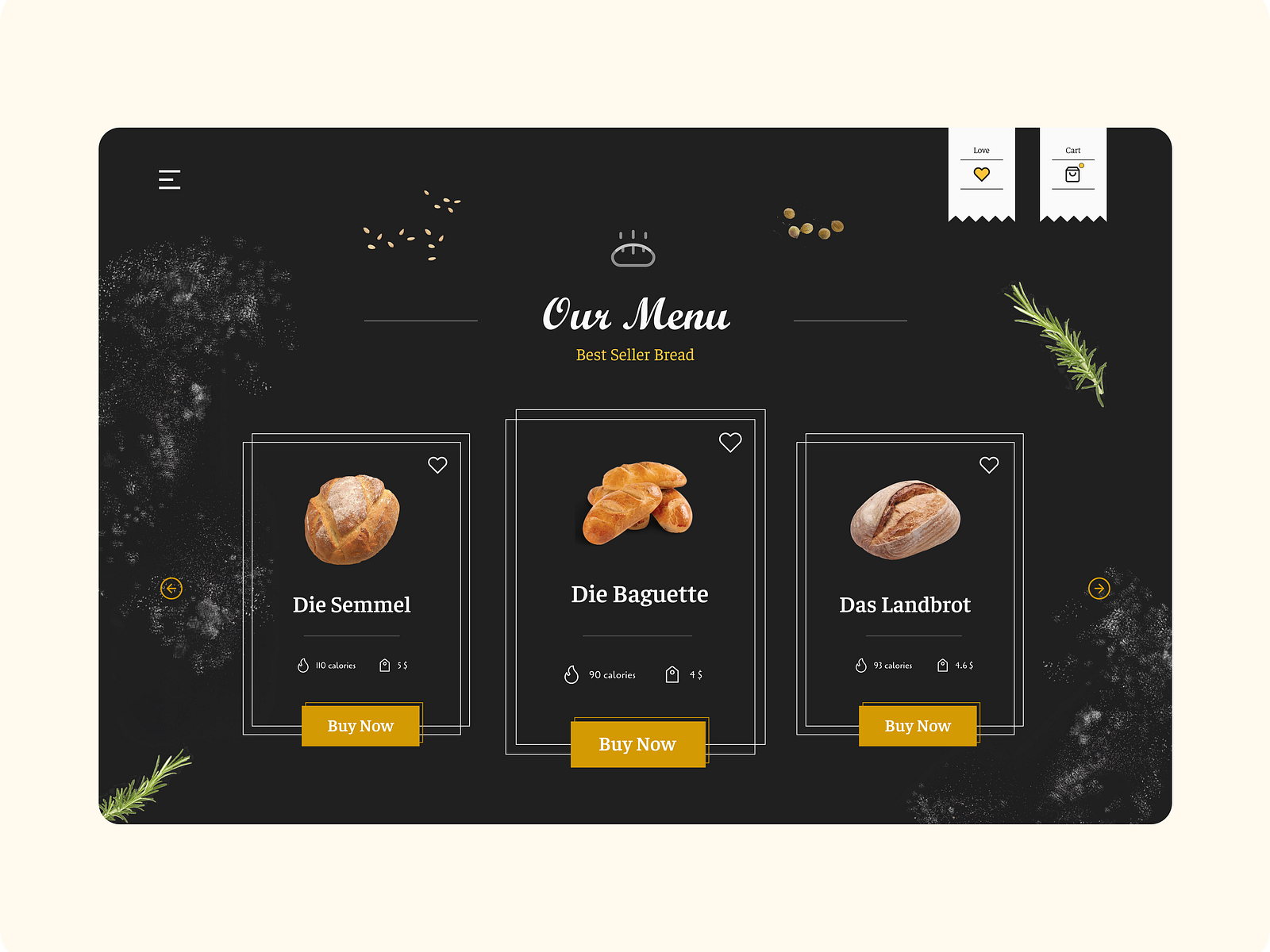 [Home Page Website UI] Bread Website by Silvia Amanda Rigita on Dribbble