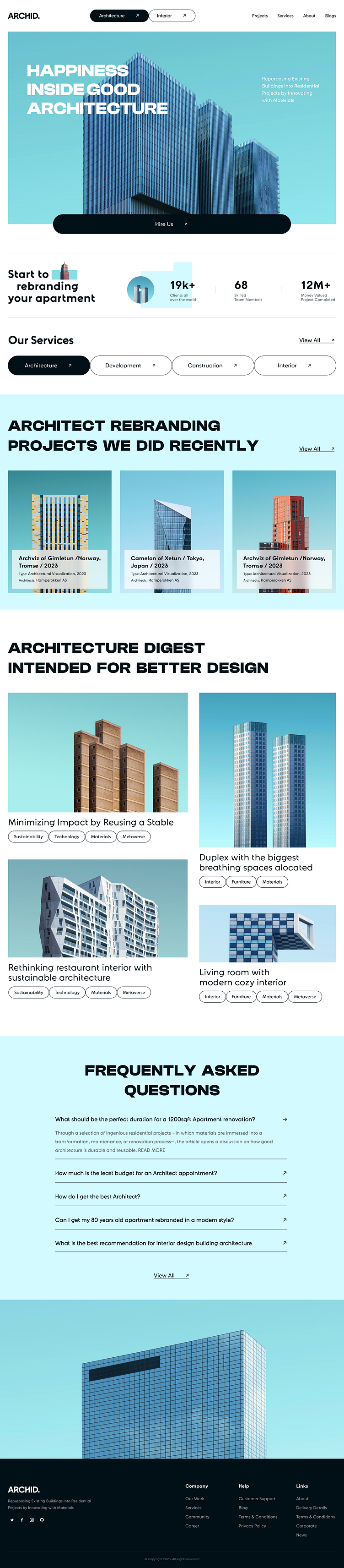 Archid.-Real Estate Landing Page. by Awe UI/UX for Awe Design Studio on ...