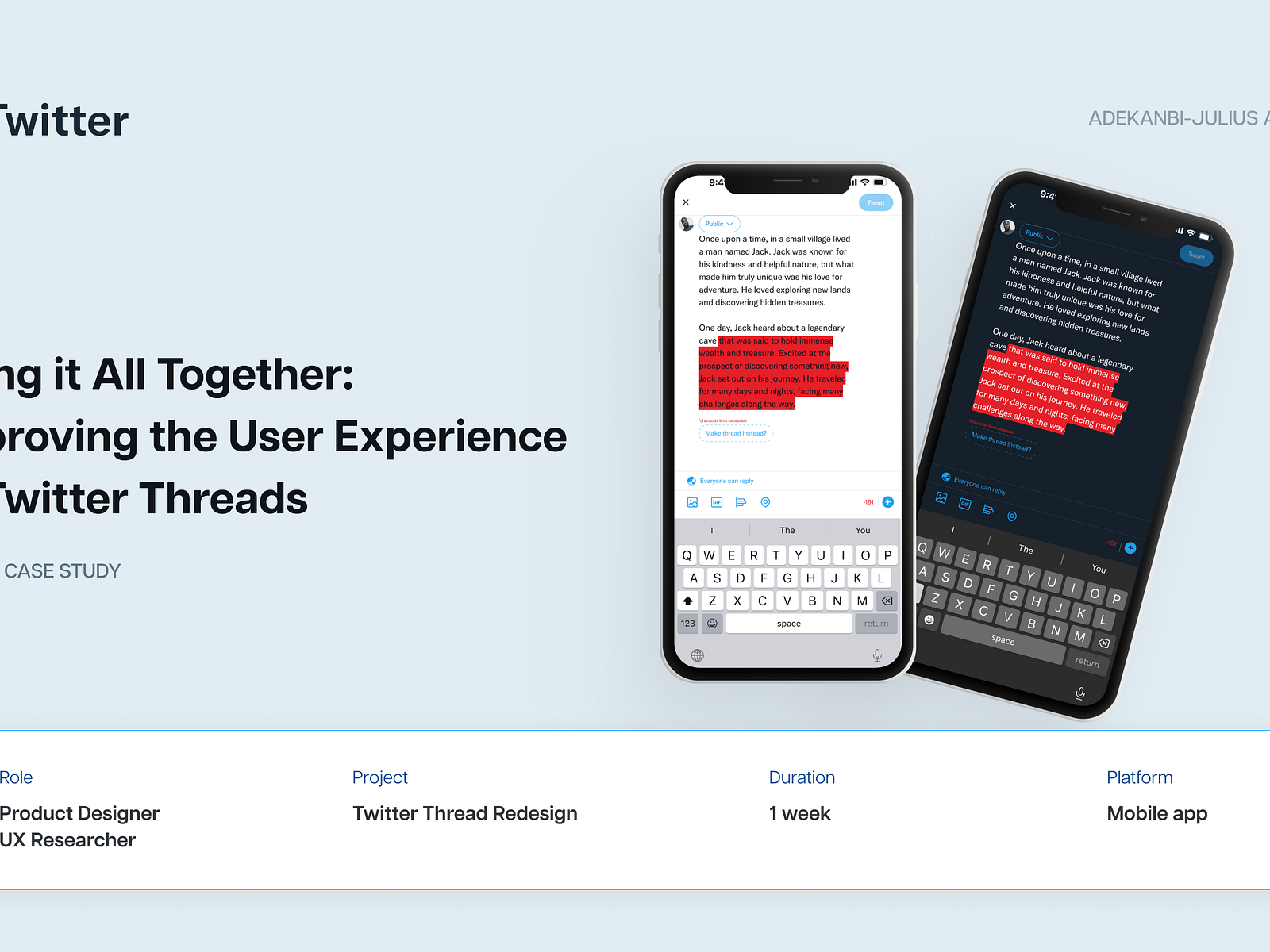 Twitter Thread Redesign Case Study by Julius Asaolu on Dribbble