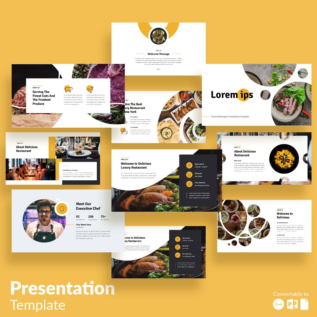 Restaurant Template - Presentation Deck by Helenne Zachary on Dribbble