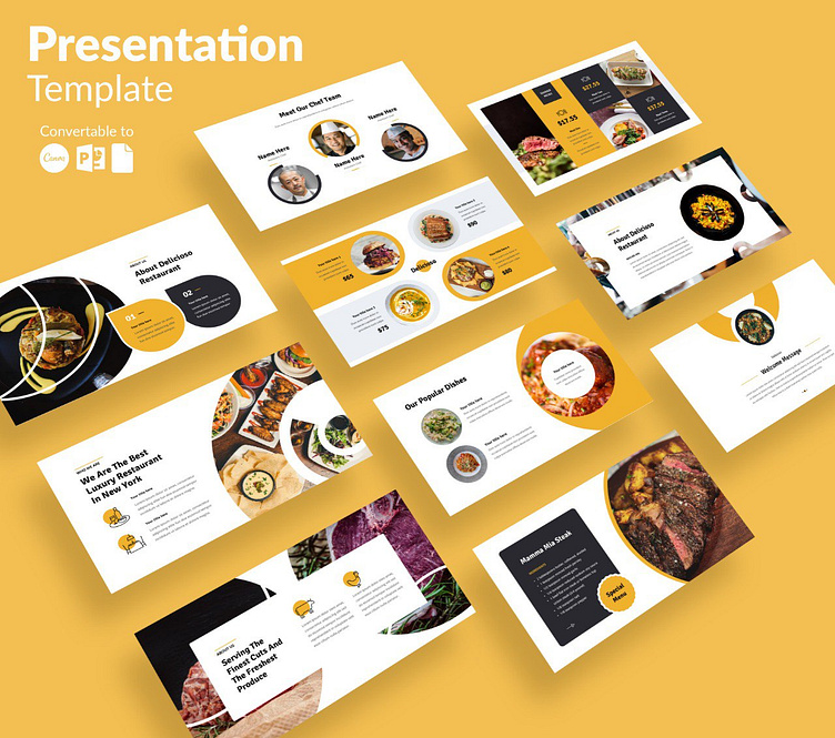 Restaurant Template - Presentation Deck by Helenne Zachary on Dribbble