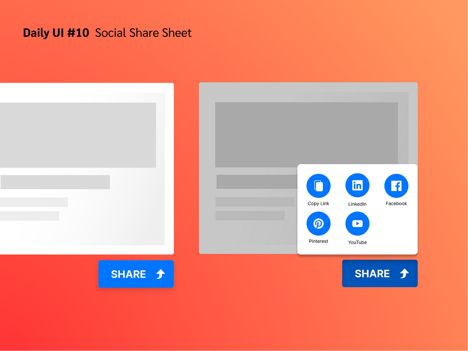 Daily Ui Challenge 10 Social Share Sheet By Nusry Nizam On Dribbble