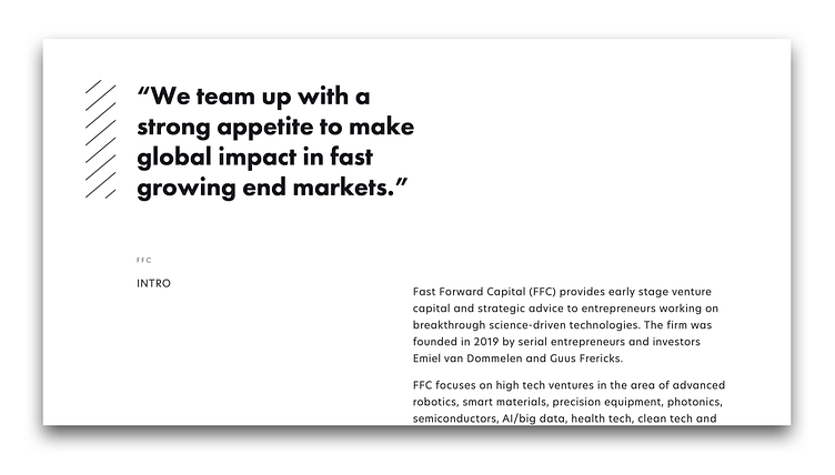 Fast Forward Capital logo and website design by Timothy Liu on Dribbble
