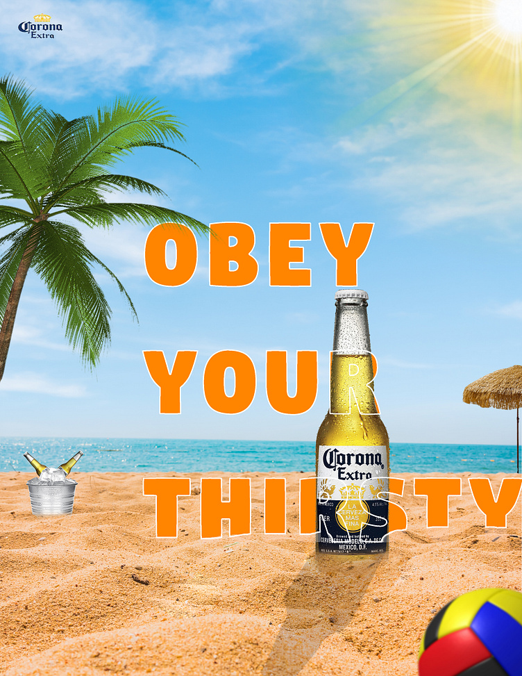 corona beer advertising design by Kaung Myat Thu on Dribbble