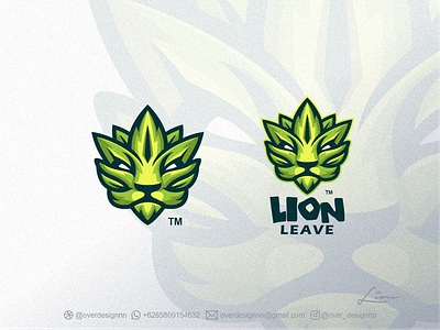 Lion Leave Logo by over_designnn on Dribbble