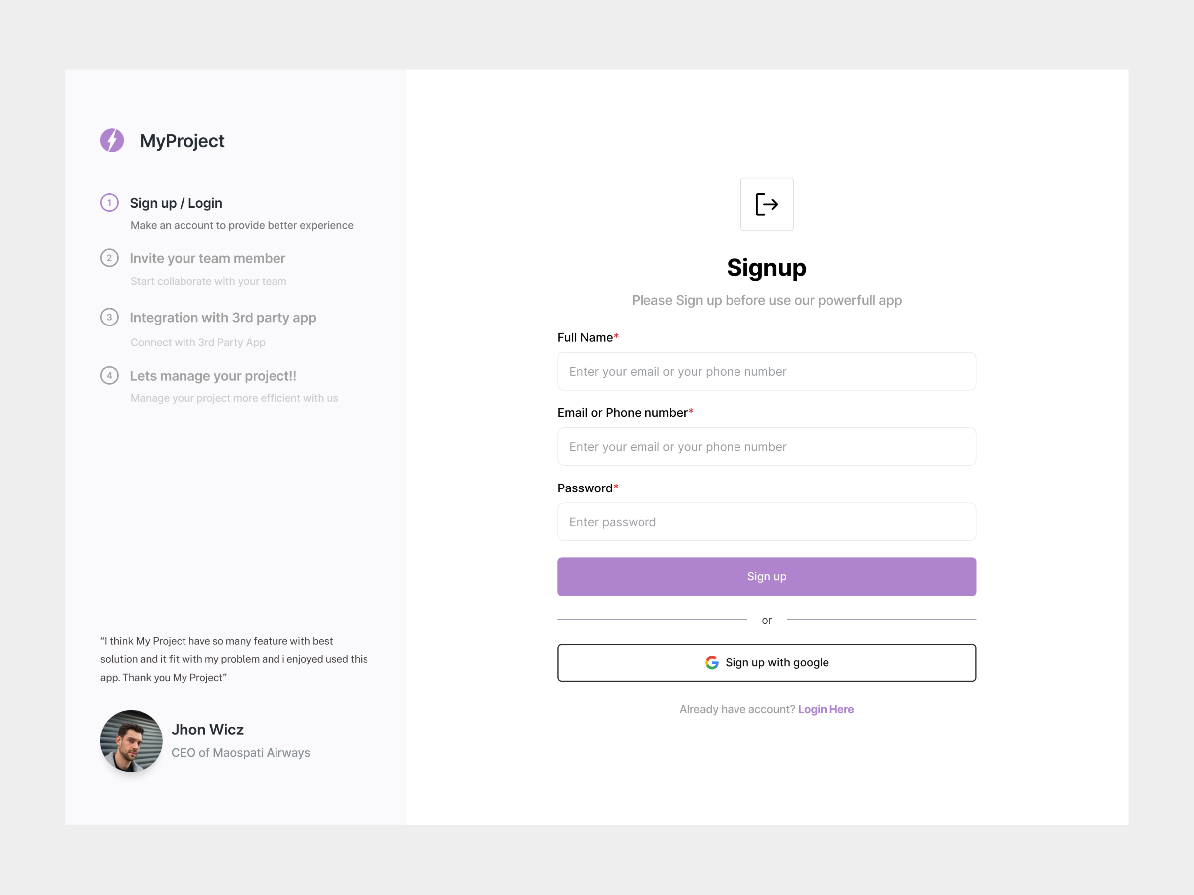 Myproject - Login Page UI by Hisyam Hawari for Matriks Studio on Dribbble