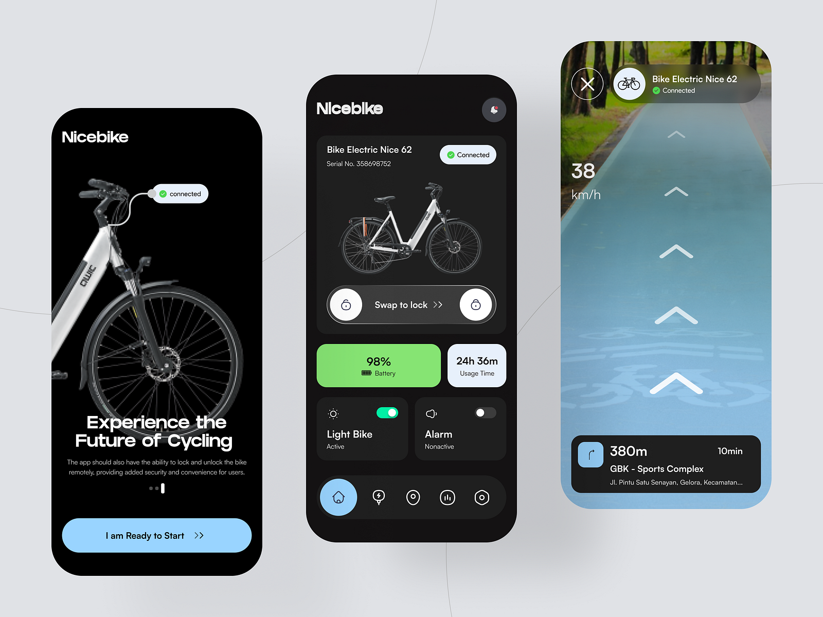 Nicebike - Smart Electric Bike Mobile App by Dimas Ari for VanguardCX ...