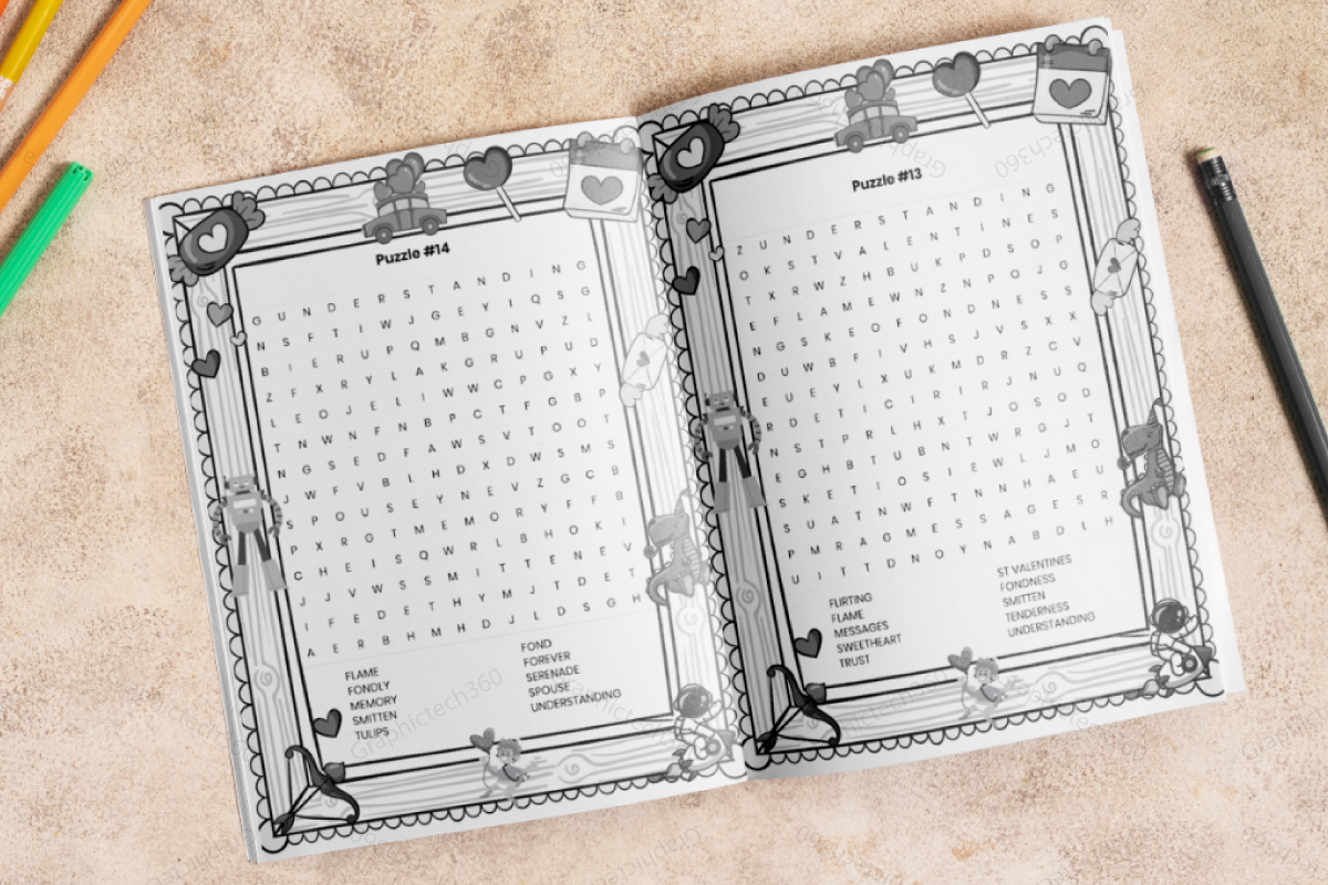 KDP INTERIOR Custom Word Search Puzzle Book by Nirnoy on Dribbble