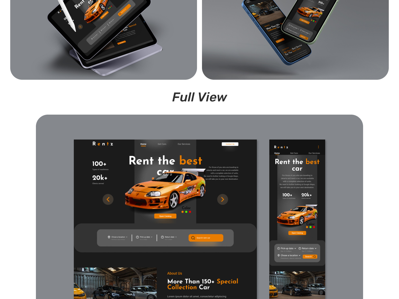 UI Design Web And Mobile Rental Car by Mahir Techno on Dribbble