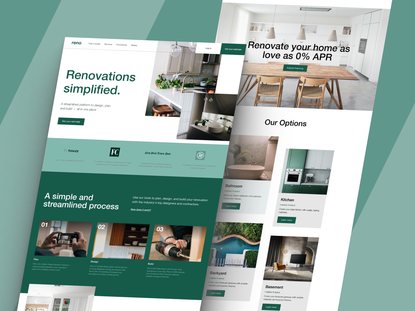 RENO- Renovation Website by Musab Alam on Dribbble