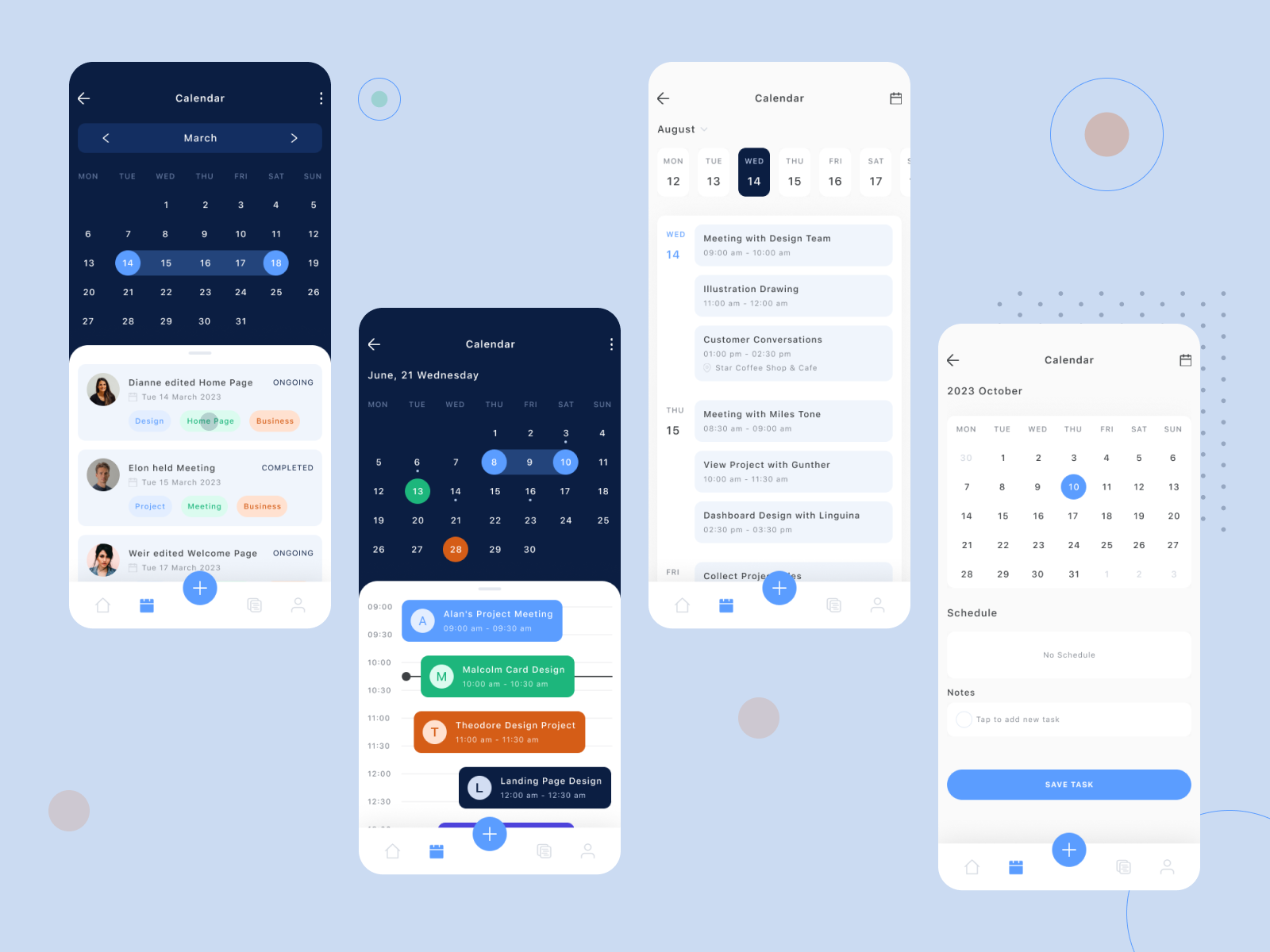 Calendar Schedule Mobile App by I Can Infotech on Dribbble