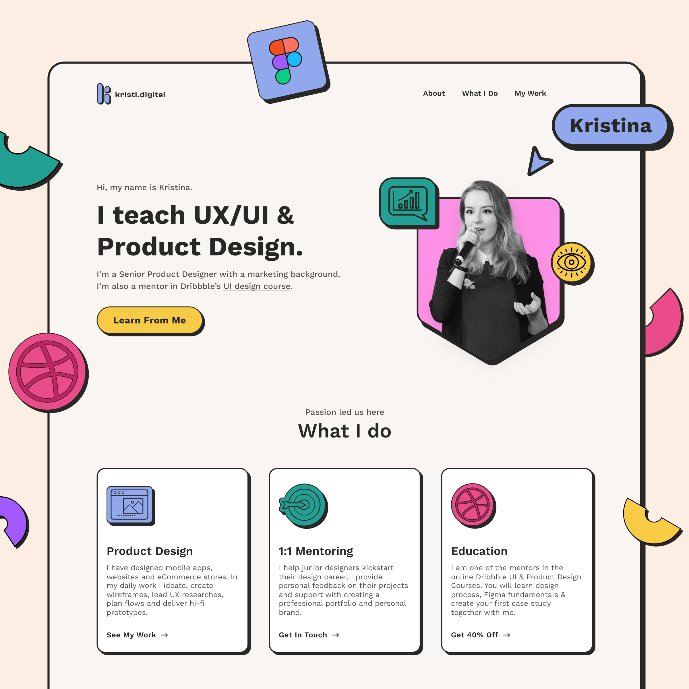Personal Website Redesign for a Product Designer | NeoBrutalism by ...