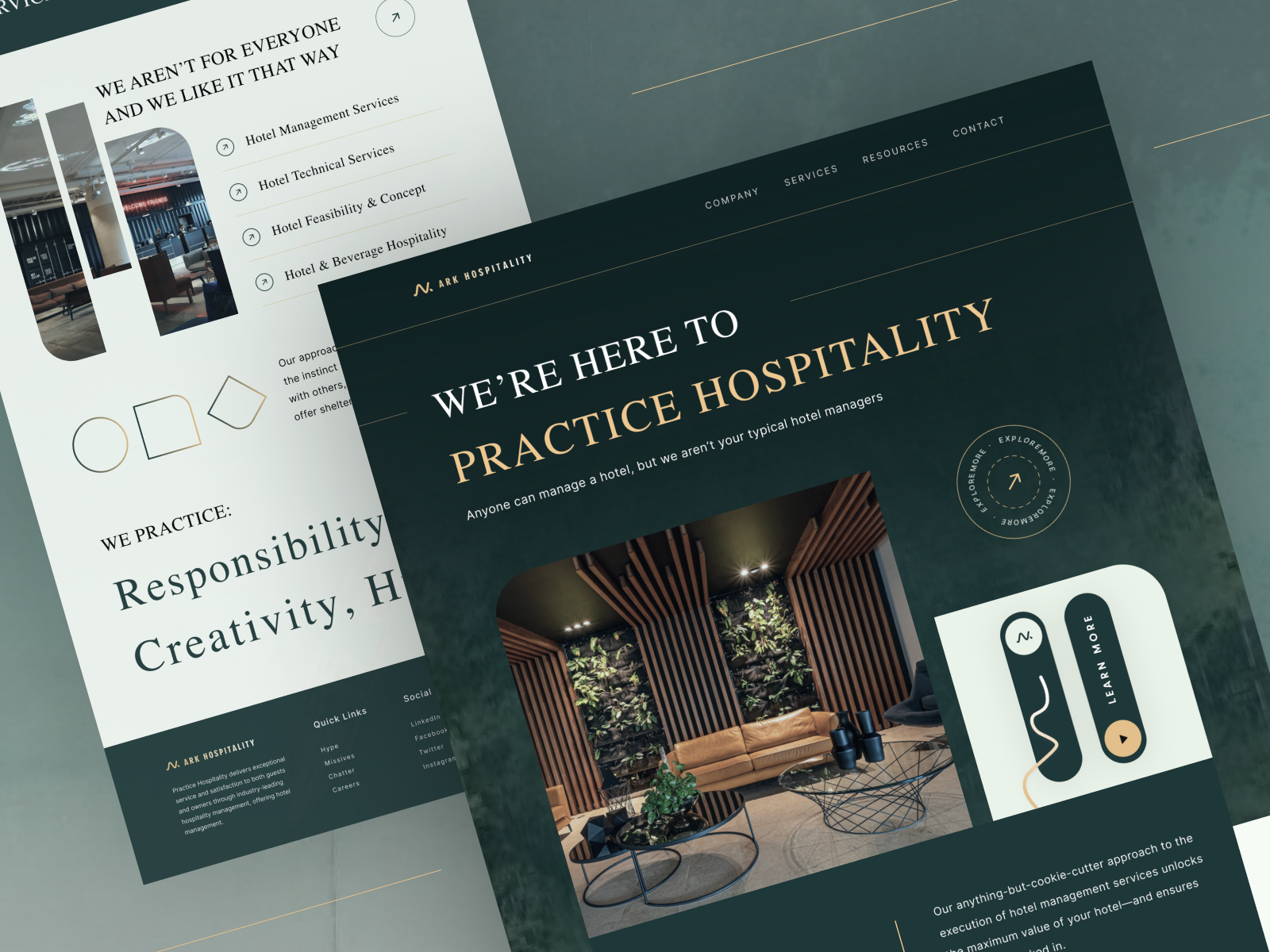 Hotel Management Website Design by Redwanul Haque for UI Deft on Dribbble