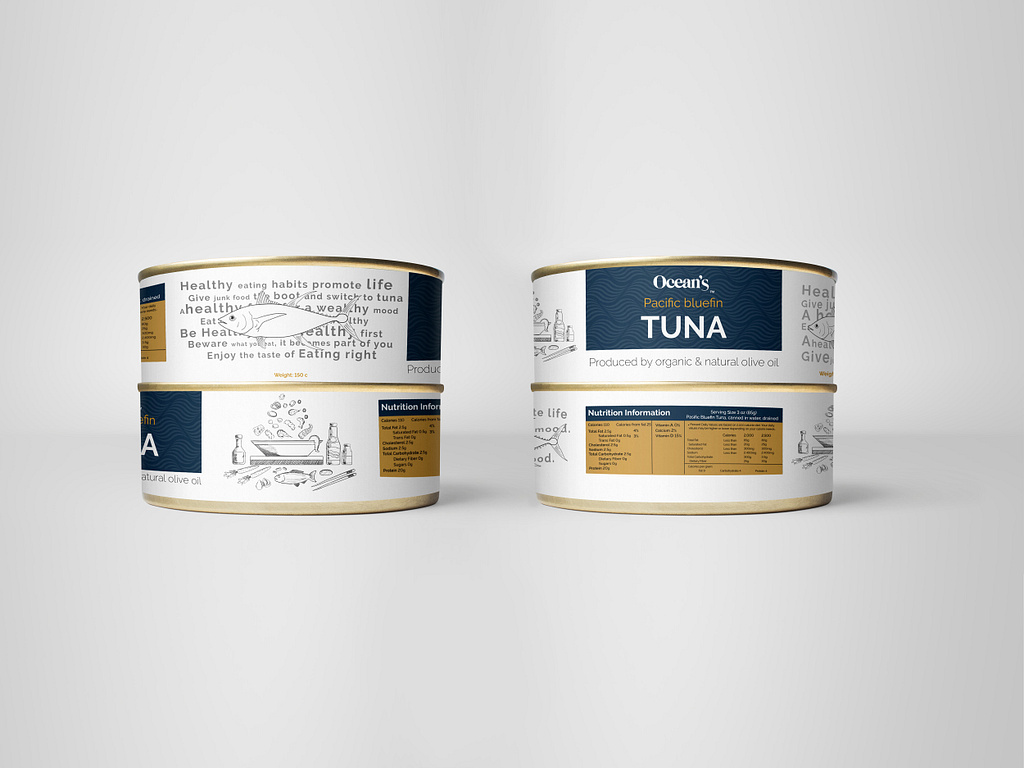 Tuna food packaging design by helia haghi on Dribbble