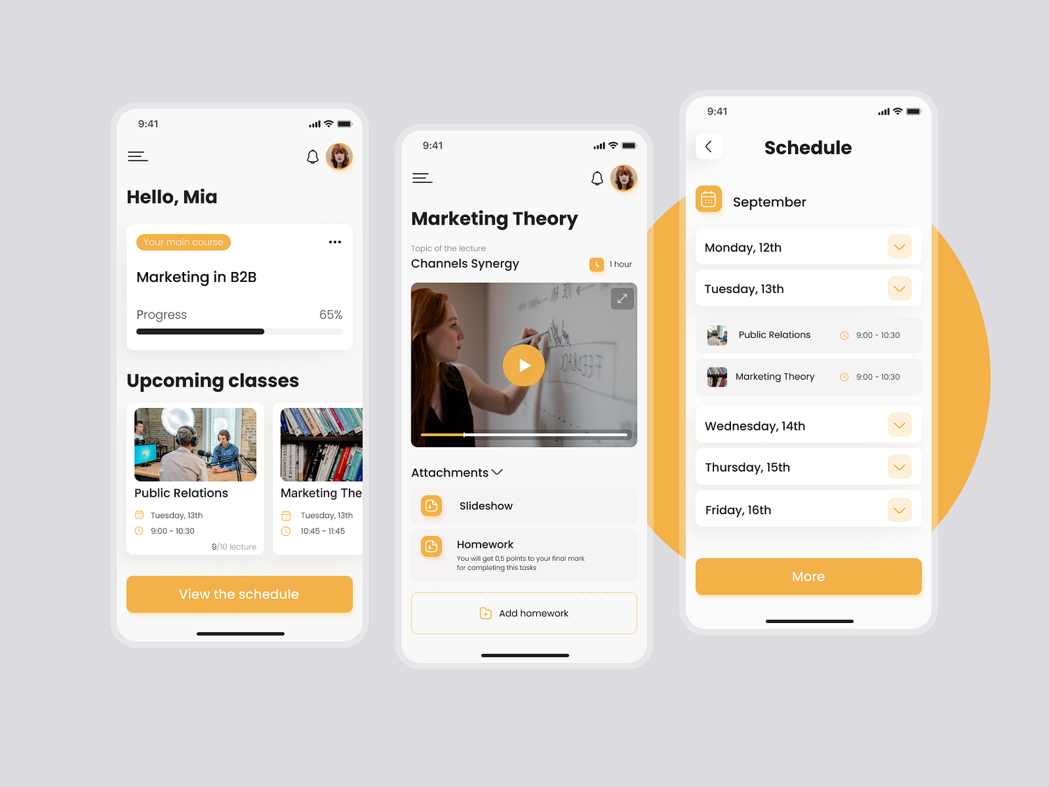 E-learning Platform Mobile App for iOS and Android UI/UX Design by inCode Systems on Dribbble