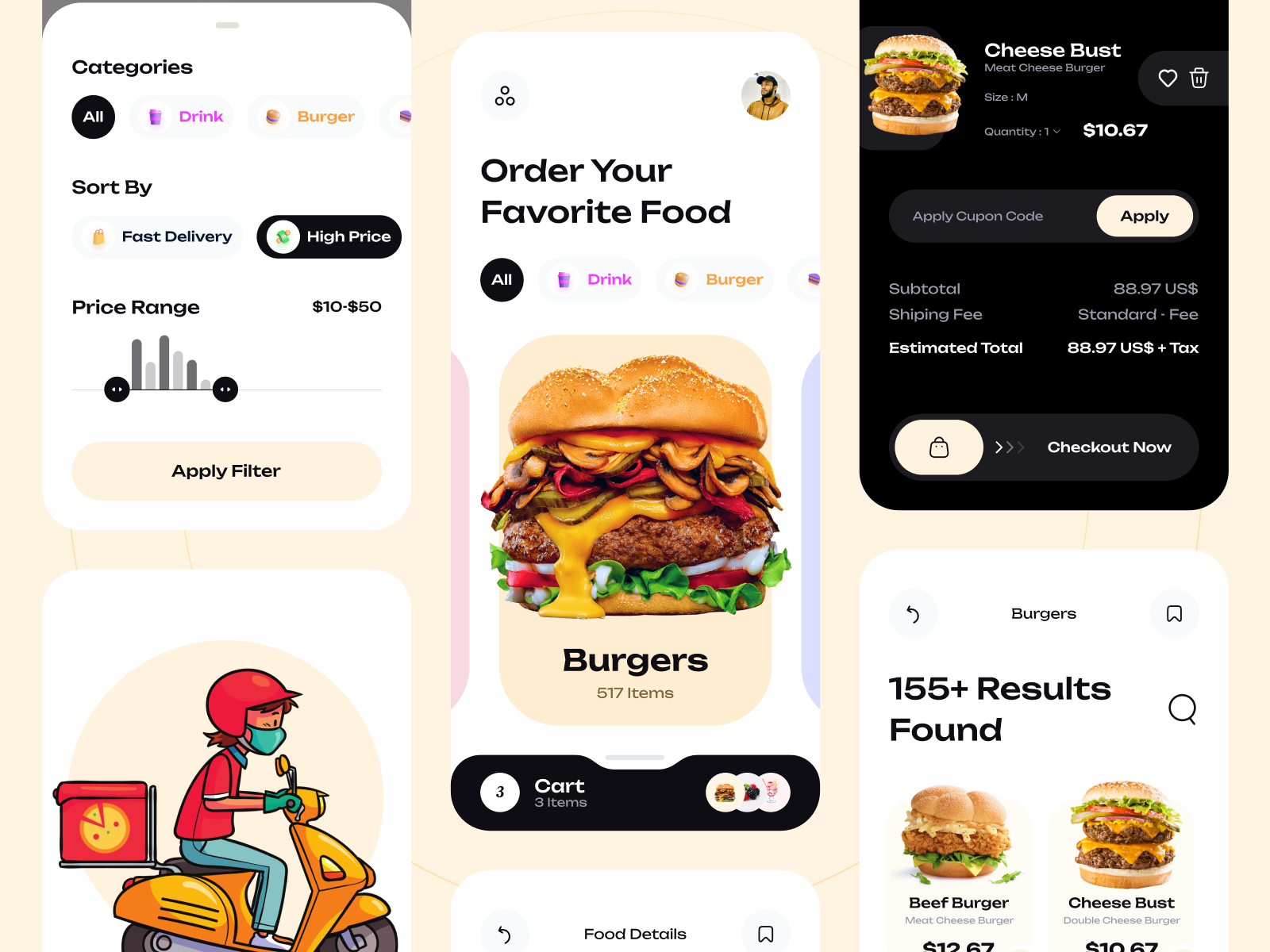 Grab Grub - Food Delivery App UI KIT by Adom on Dribbble