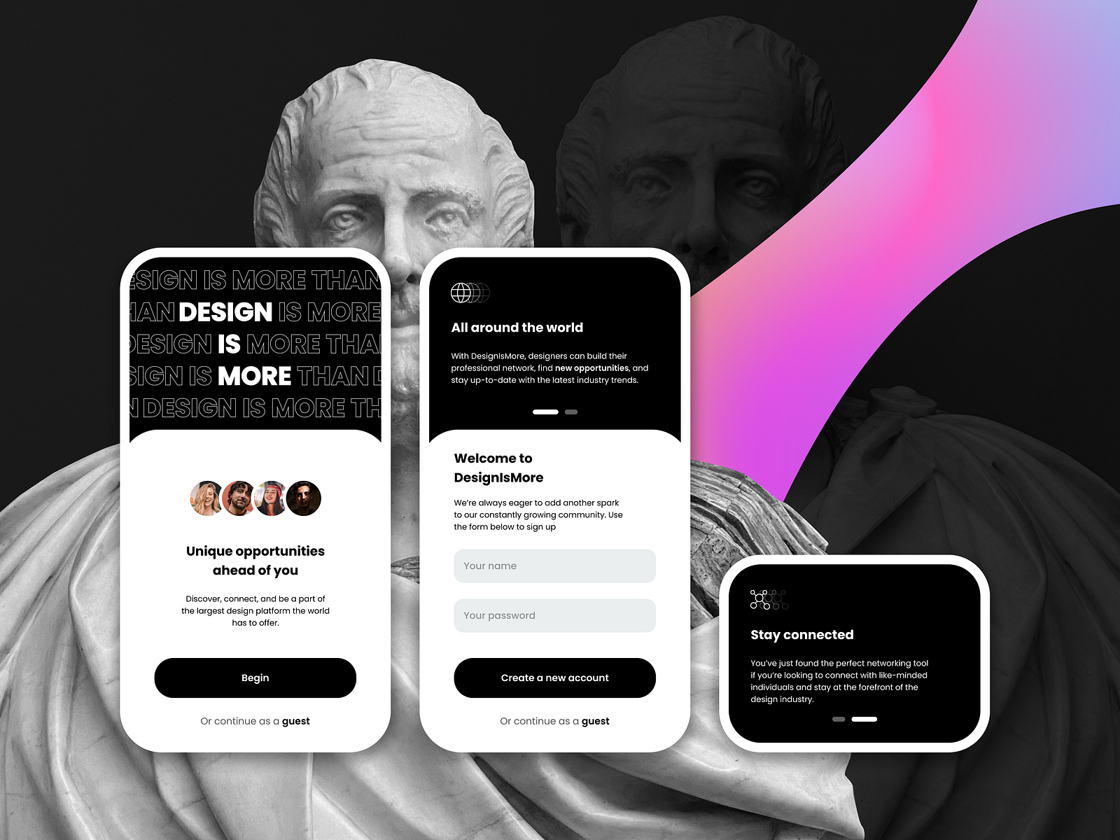 DIM • Design Hub Login • Mobile App by Adrian A. Miclăuș for Linnify on ...