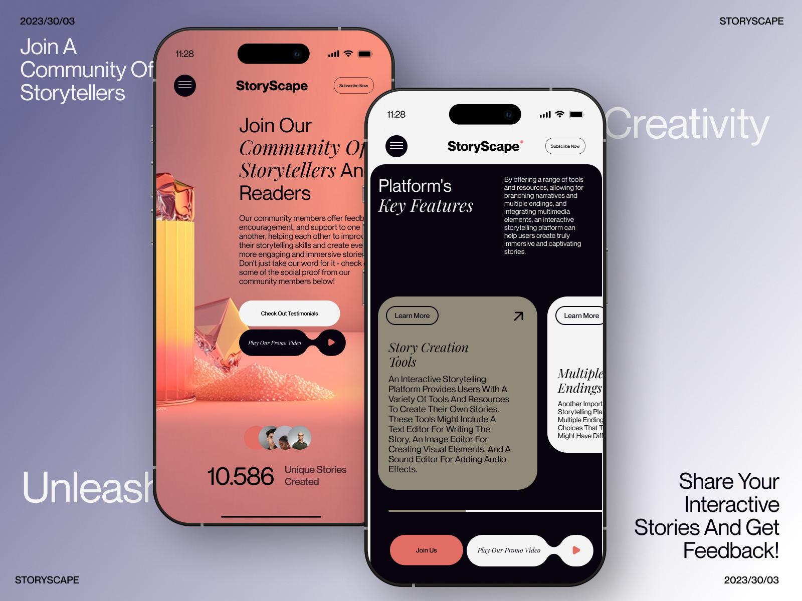 Creative Ui design for Interactive Storytelling Site-Mobile by Darina ...