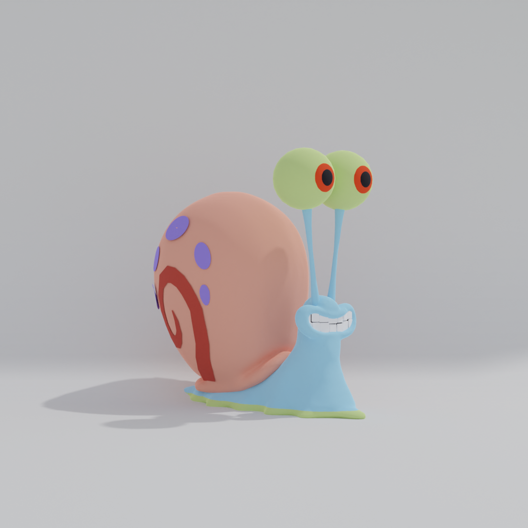 3D model - Spongebob & Gary characters by Herbert Garibaldi on Dribbble