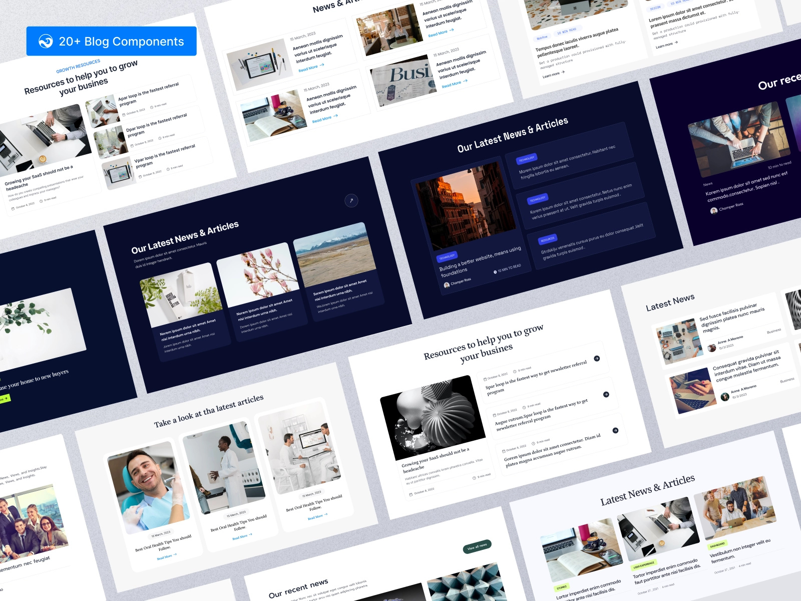 Blog Components Design. by Habibullah Misbah on Dribbble