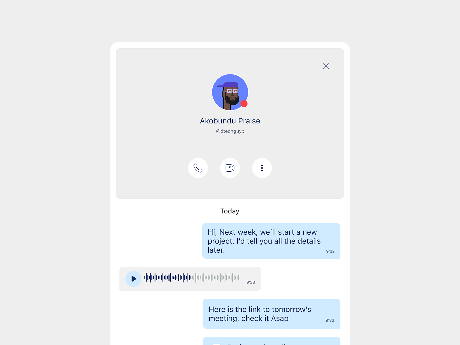 Message Card by Praise Akobundu on Dribbble