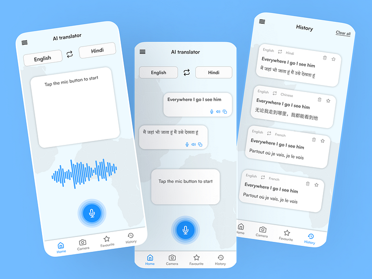 AI Realtime Translation App by Aryan Tripathi on Dribbble