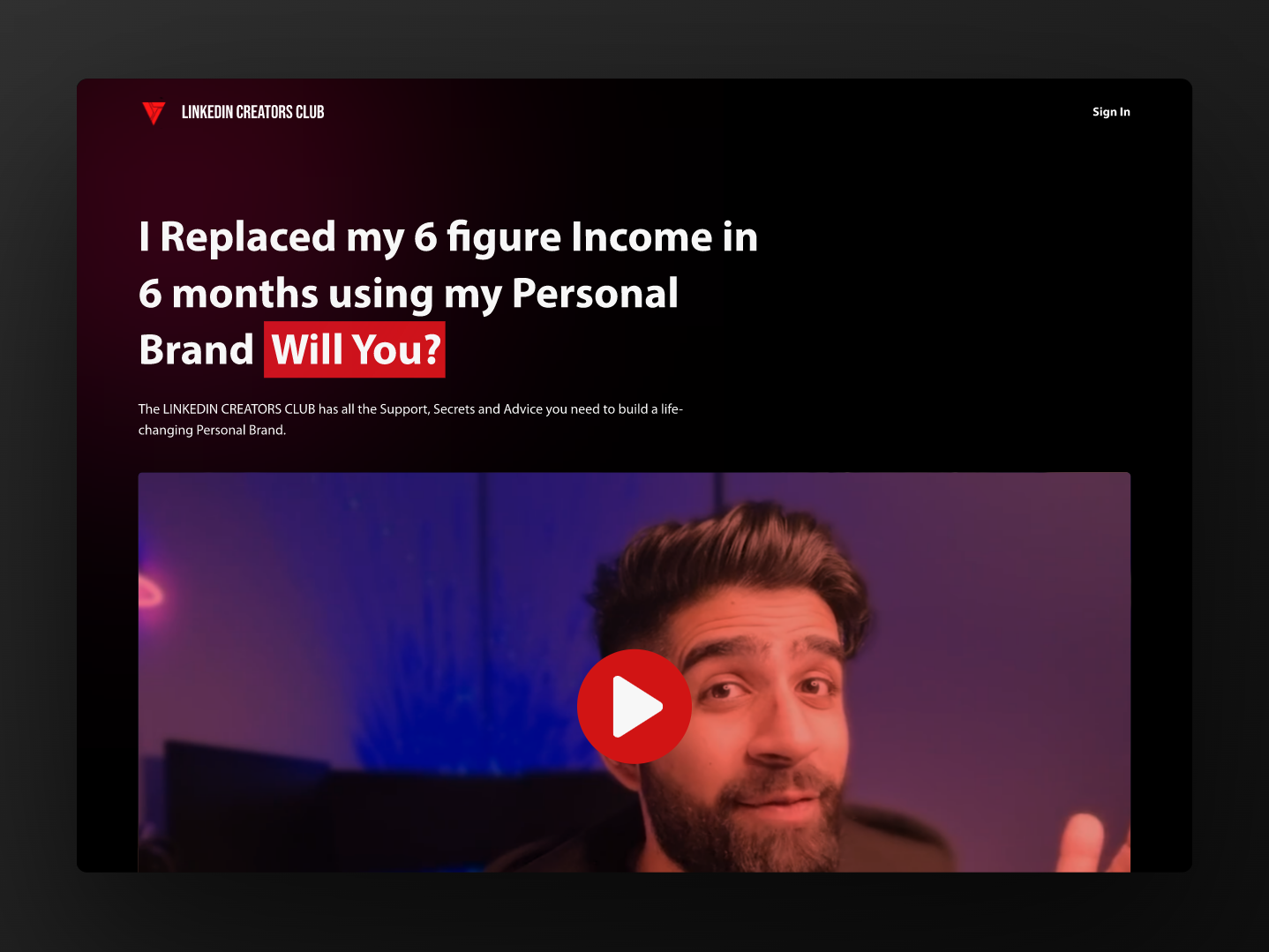 Landing Page Redesign for a Linkedin Creator by Rakhan Dawood on Dribbble