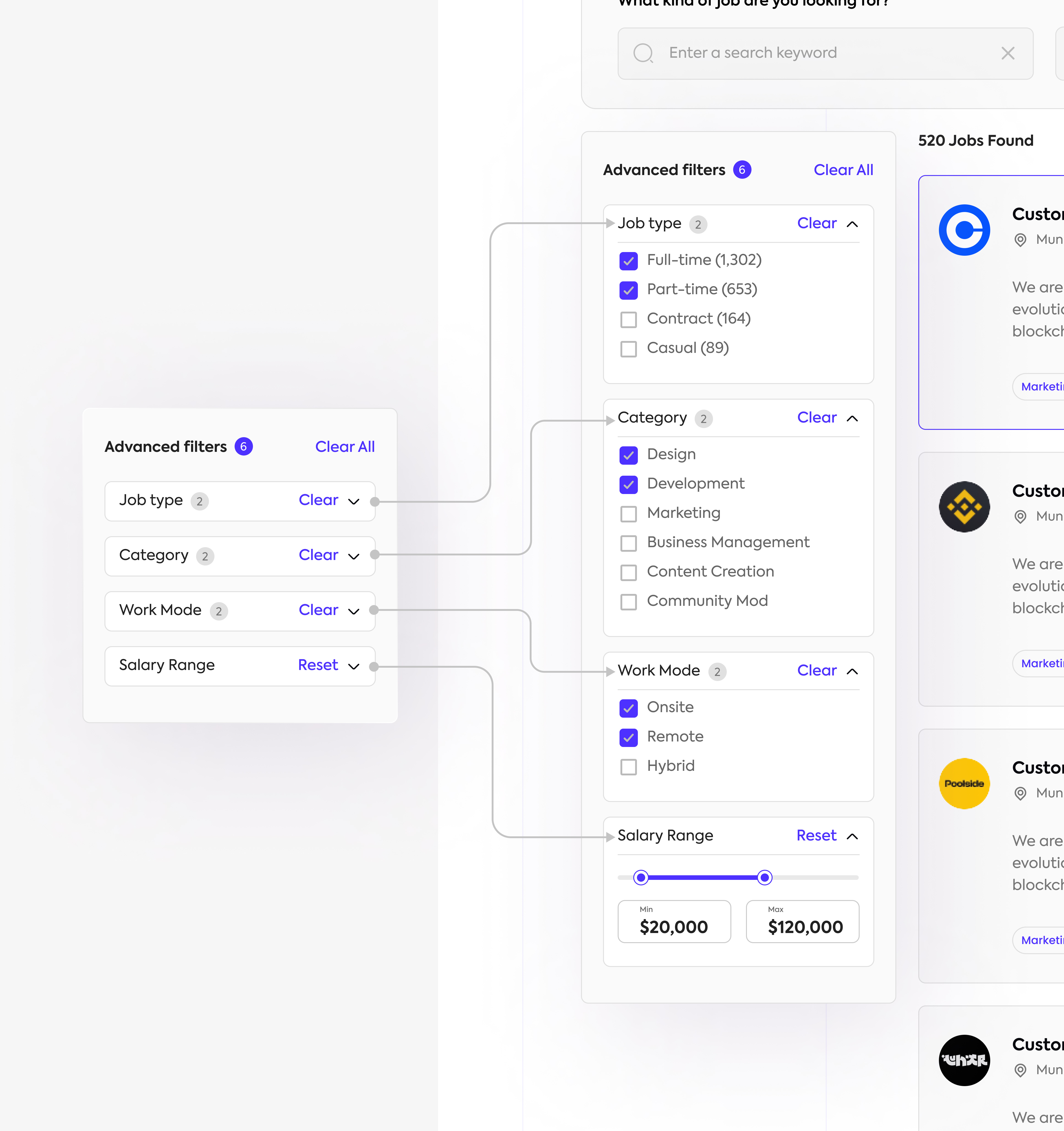 Filter UX Exploration by Omotayo WarDaddy on Dribbble