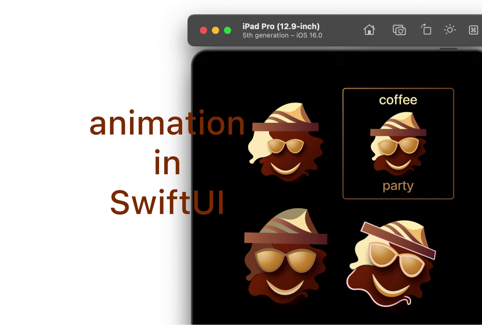 SwiftUI chocolate face animation with Path and Bezier curves. by Limooonik on Dribbble