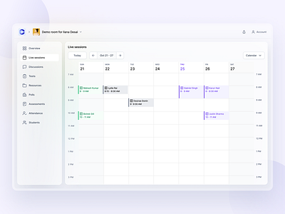 Demo Calendar by Rahul Rao on Dribbble