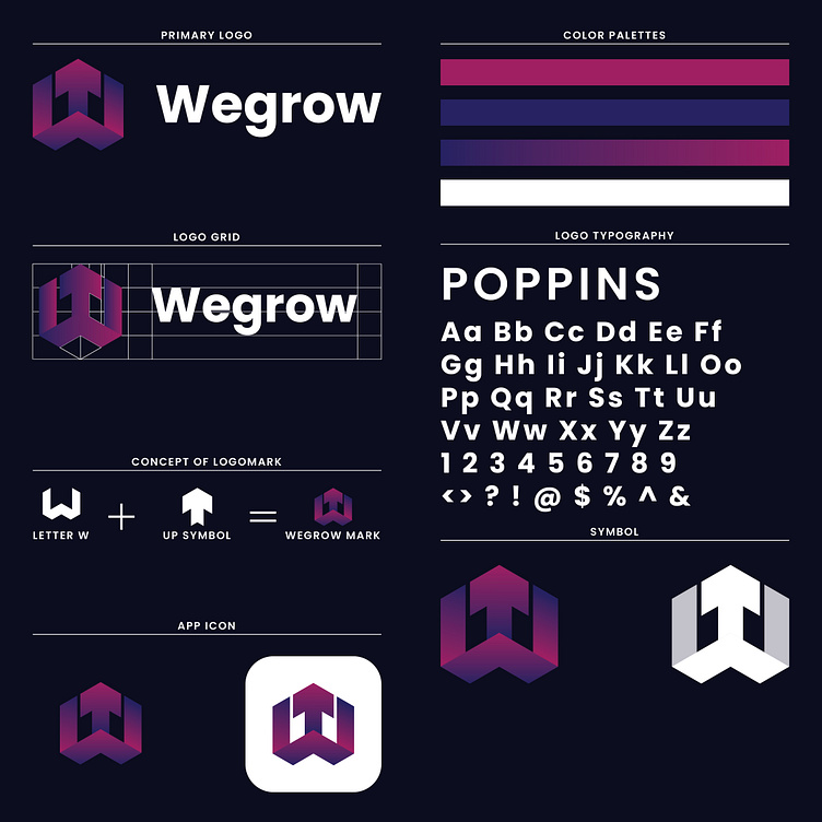Wegrow Logo by Md. Aminul Haque Newton on Dribbble