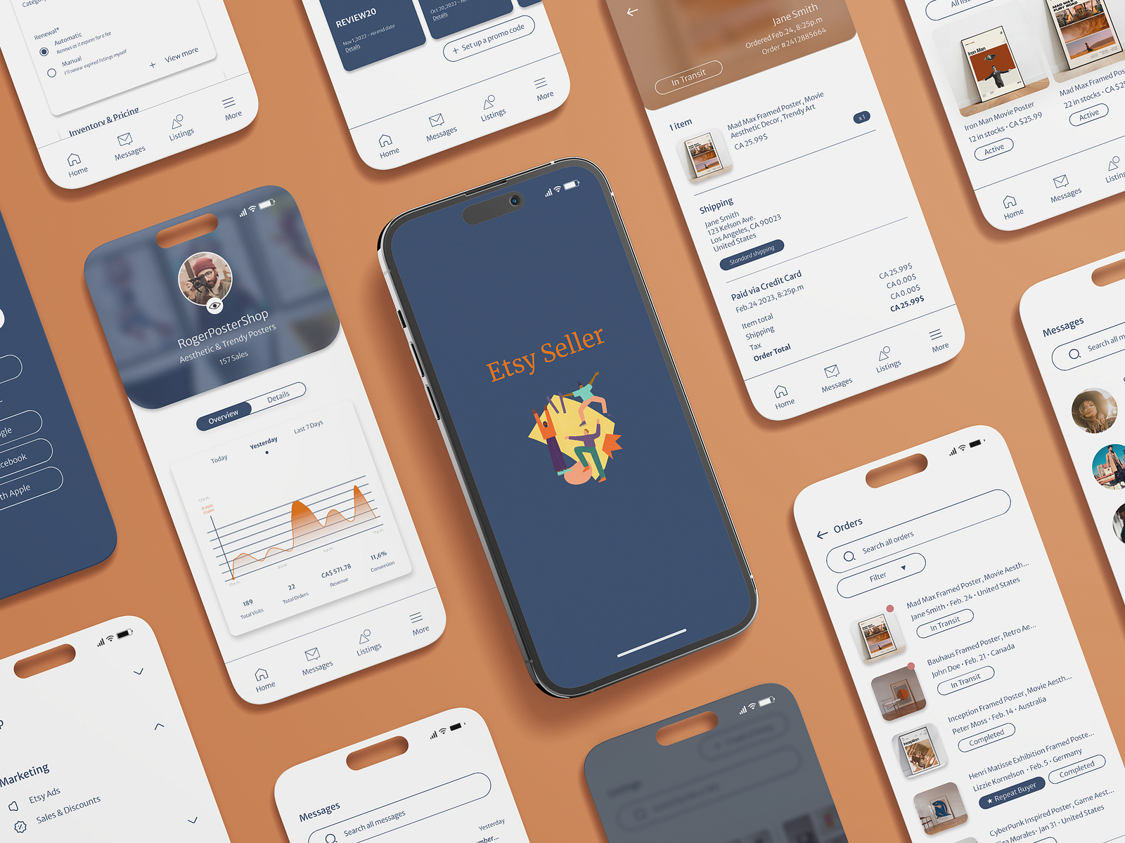 Etsy Seller App - Redesign Concept by Alexia Didon on Dribbble