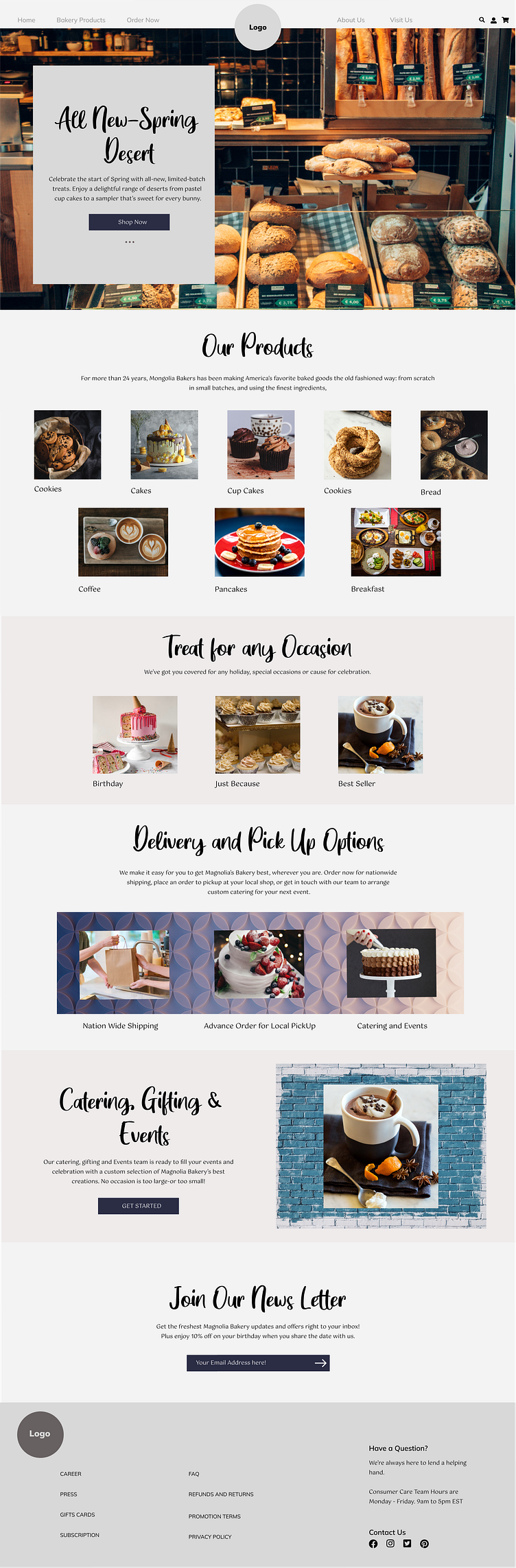 Bakery Website Design by Aiman on Dribbble