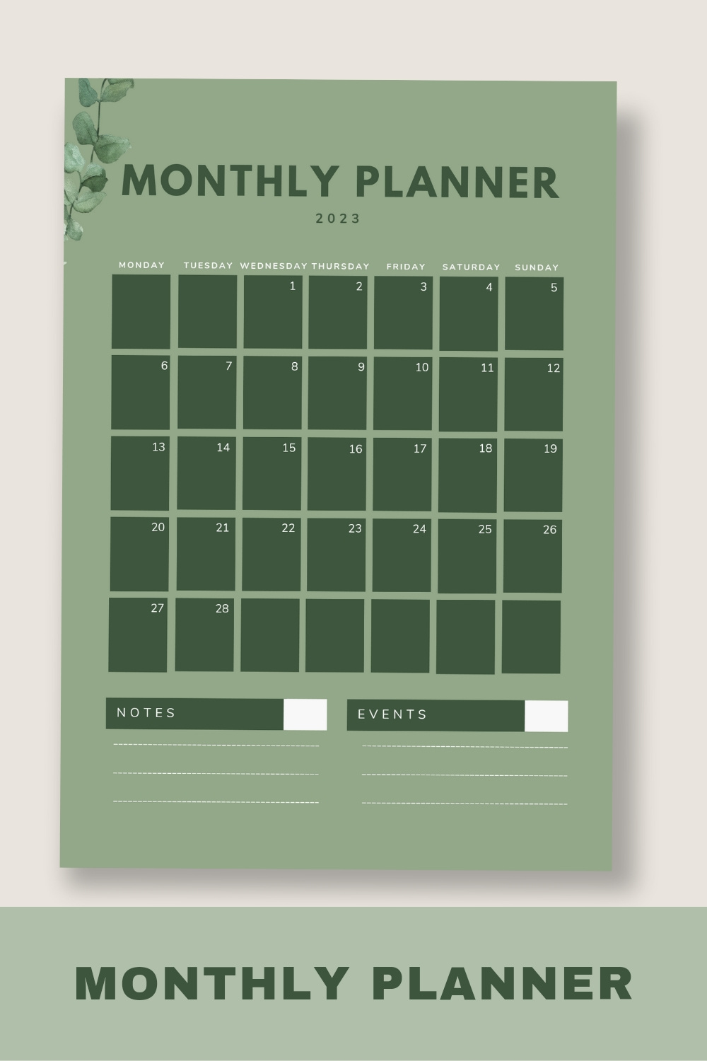 Greenery / aesthetic personal planner by qamar on Dribbble