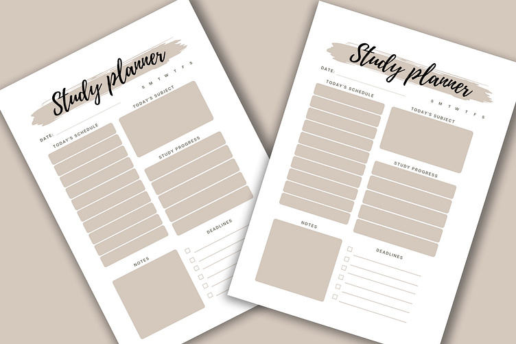 Daily study planner by qamar on Dribbble