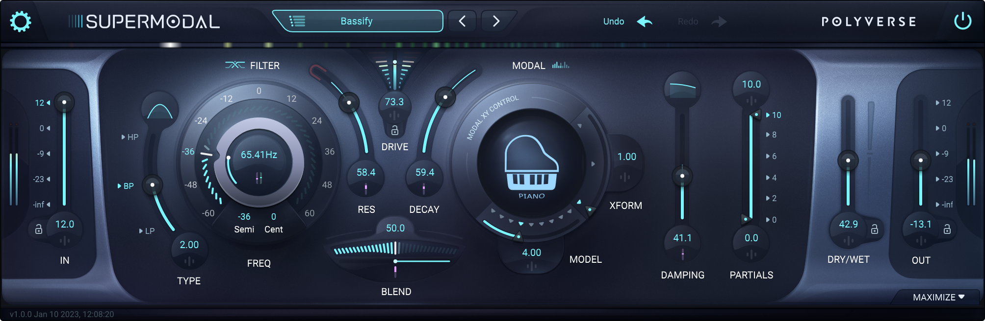 Supermodal VST Filter audio plugin gui design by Scott Kane on Dribbble