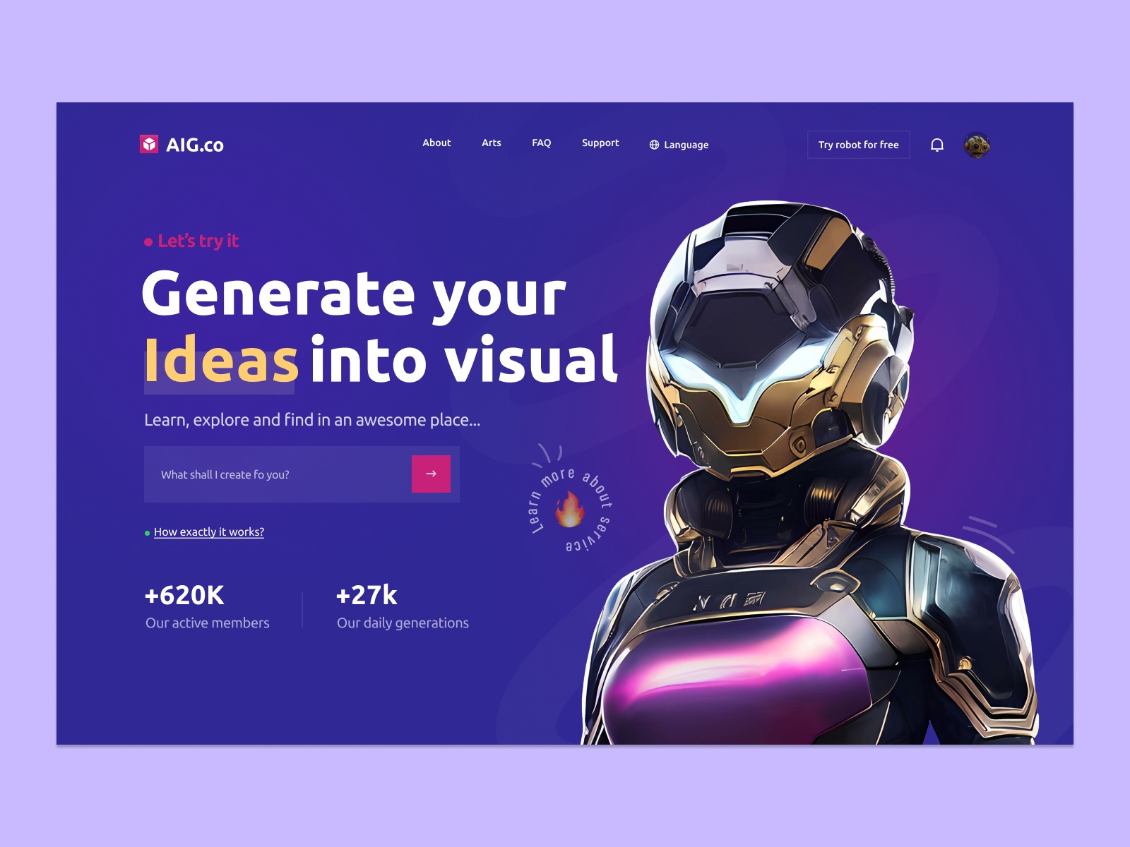 AI generation web design by Roohi Koohi on Dribbble