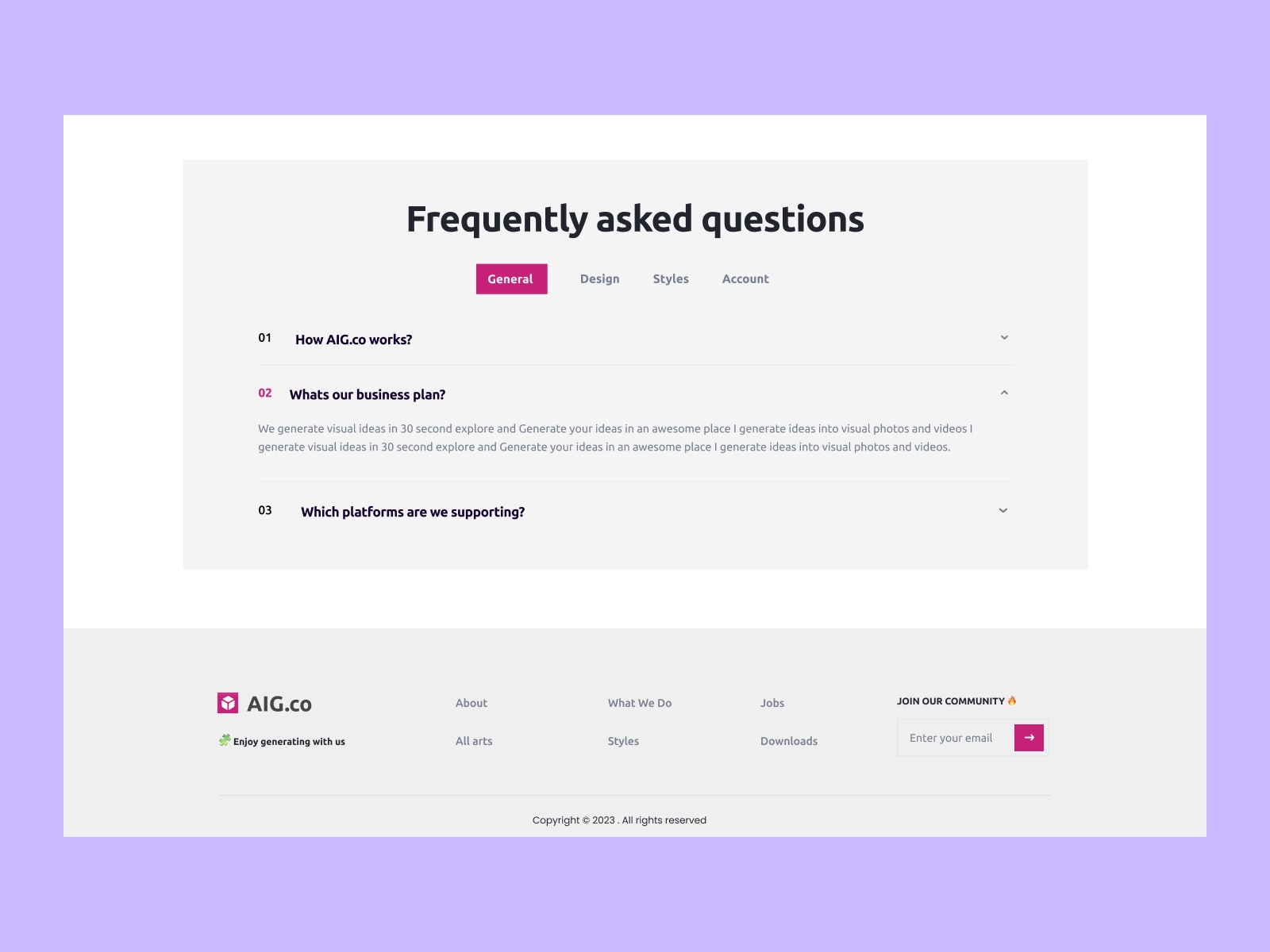 AI generation web design by Roohi Koohi on Dribbble
