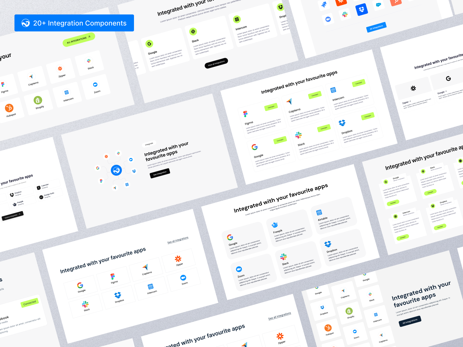 🔥Unique 20+ Integration Components Design. by webocean_io on Dribbble
