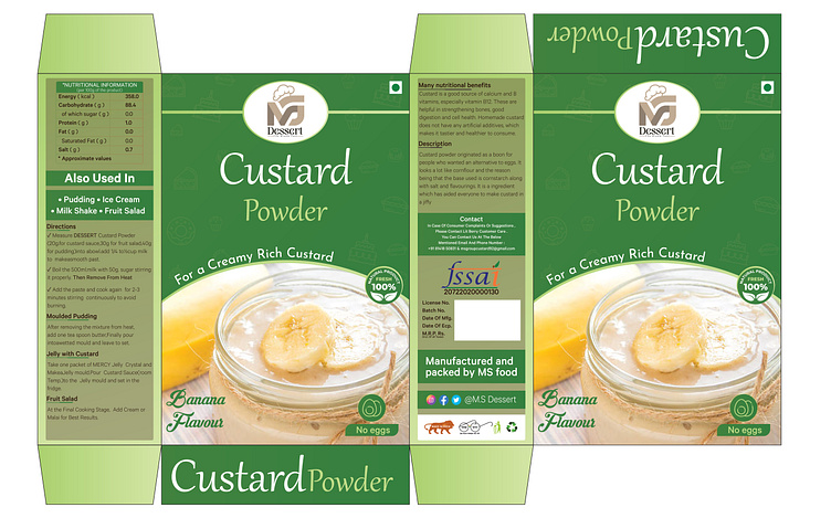 Custard Powder Box Packaging Design by Talha Motala on Dribbble