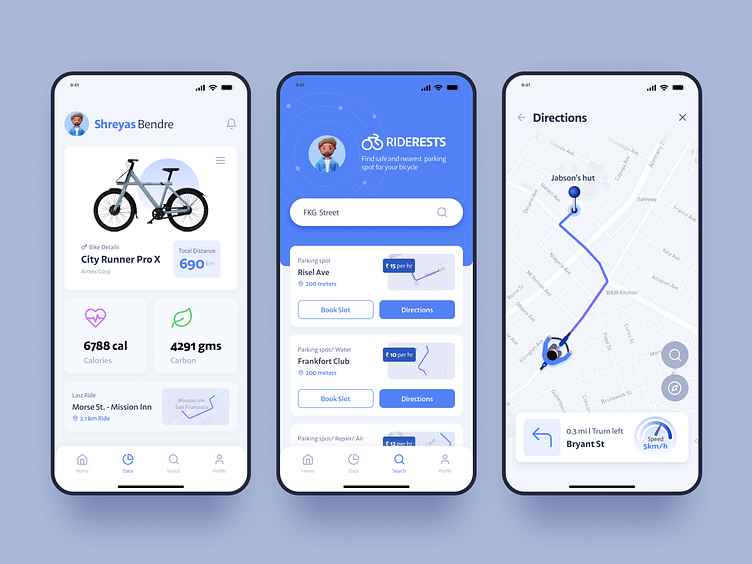 Bike Parking App - RideRests by Shreyas Bendre on Dribbble