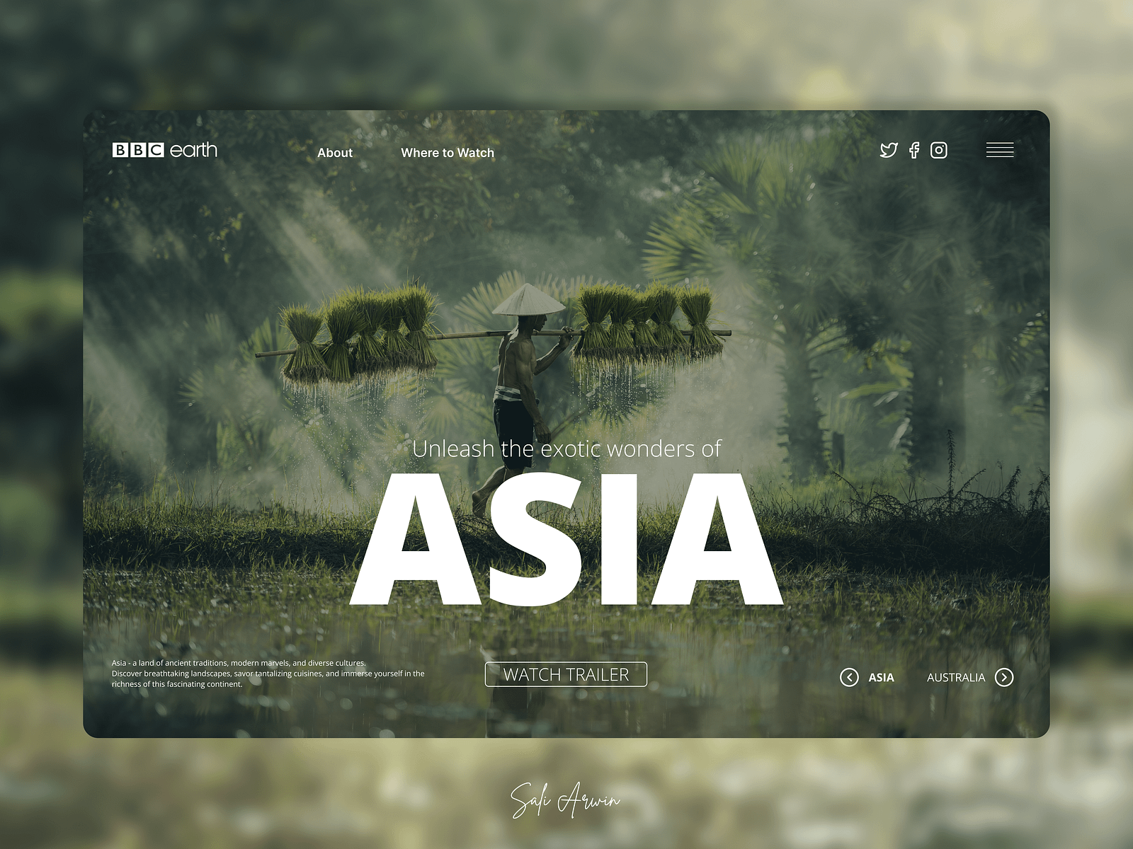 UI Design - BBC Earth by Sali Arwin on Dribbble