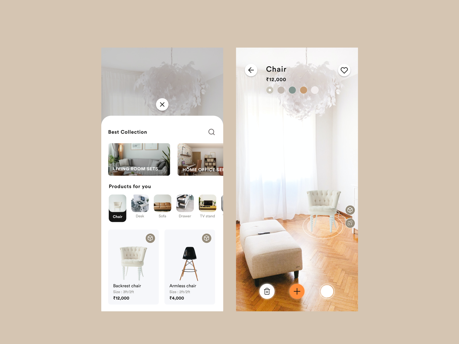 Interior AR app by Krishnkant nokwal on Dribbble