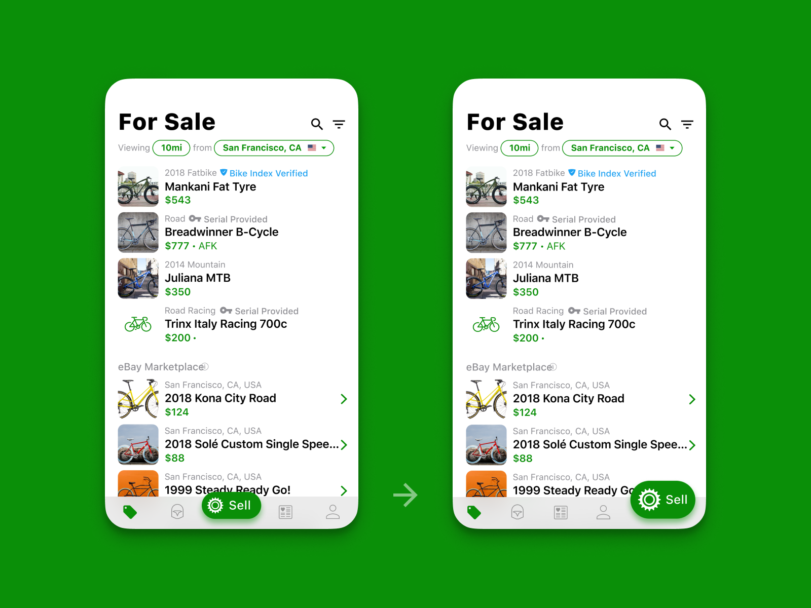 iOS Sprocket Sell Button UI Prominence Redesign by 7 for Retrographic ...
