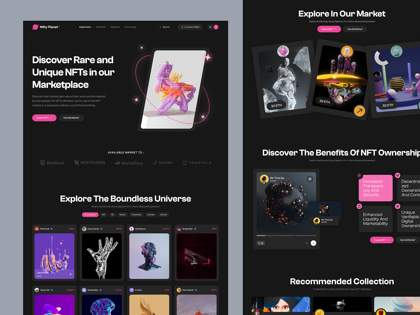 Nifty Planet - NFT Marketplace by Jaisy Muhammad for SLAB Design Studio ...
