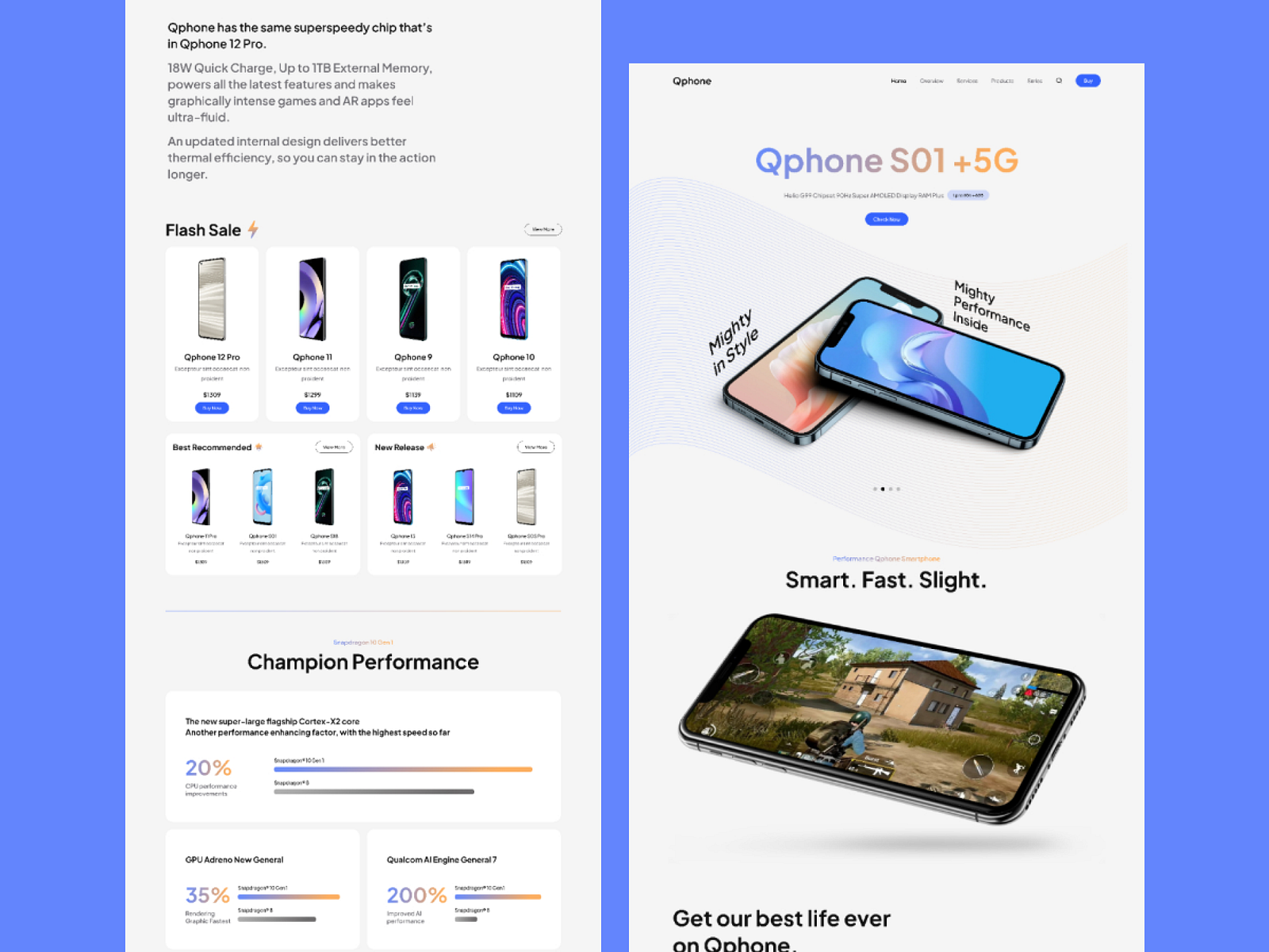 Smartphone Showcase Web UI Template by Elmous - Your Digital Partner on ...