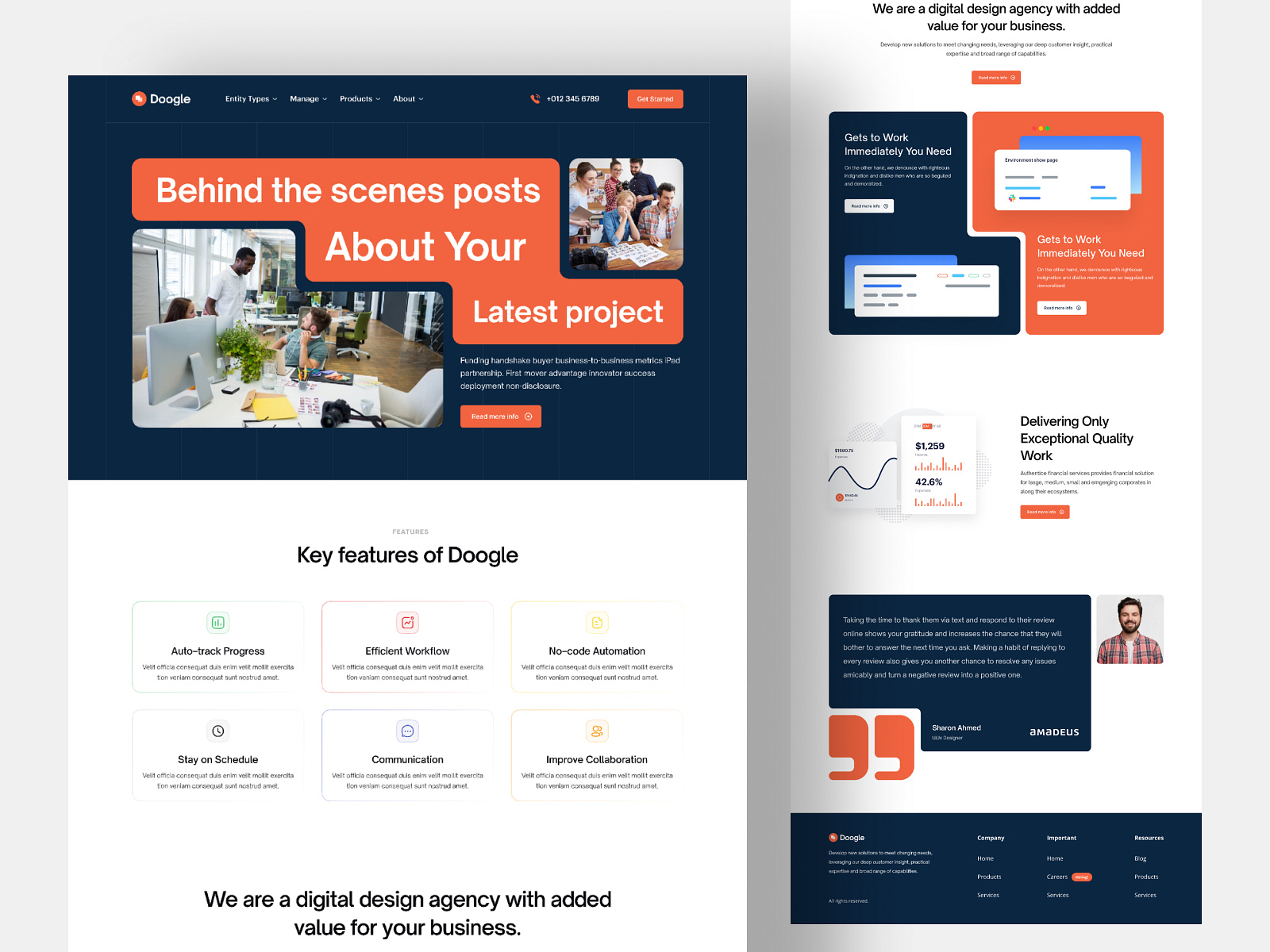 Doogle 🎉 Digital Agency Landing Page by Sharon Ahmed on Dribbble